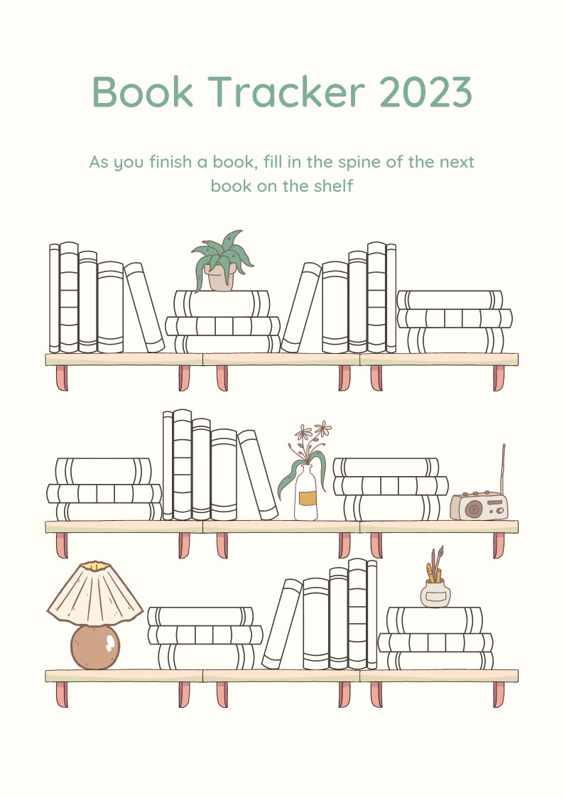 2023 Book Tracker Printable - Etsy