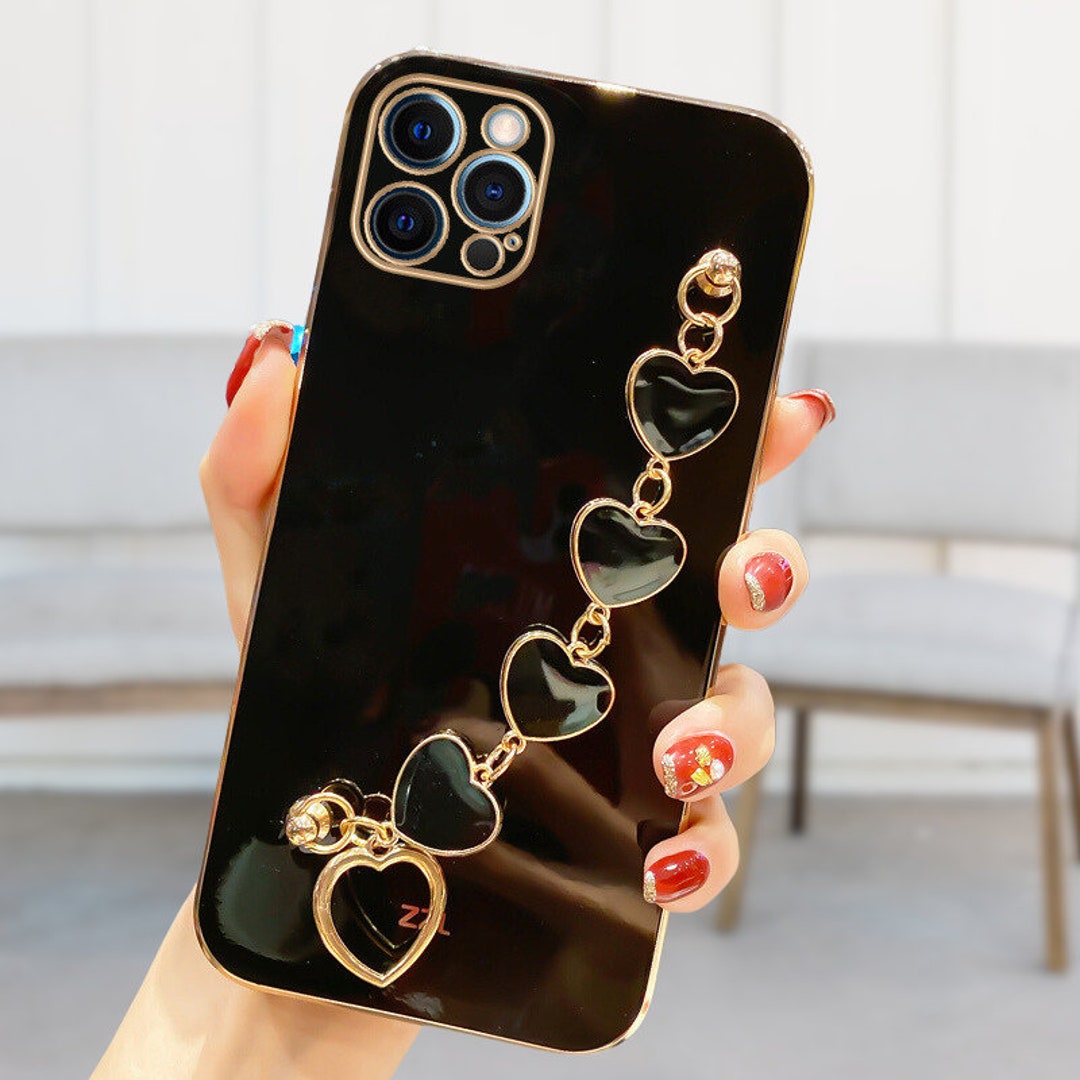 Chain Bracelet iPhone Case for iPhone 15 14 13 12 11 X 8 7, Metal Chain ...