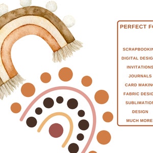 20 PNG Boho Rainbow Clipart Set Pastel PNG Digital Art - Etsy