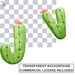 Cactus Alphabets Clipart, Cactus Alphabet, Succulent Font, Succulent ...