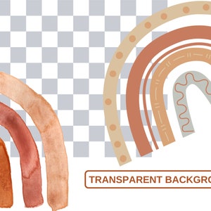 20 PNG Boho Rainbow Clipart Set Pastel PNG Digital Art - Etsy