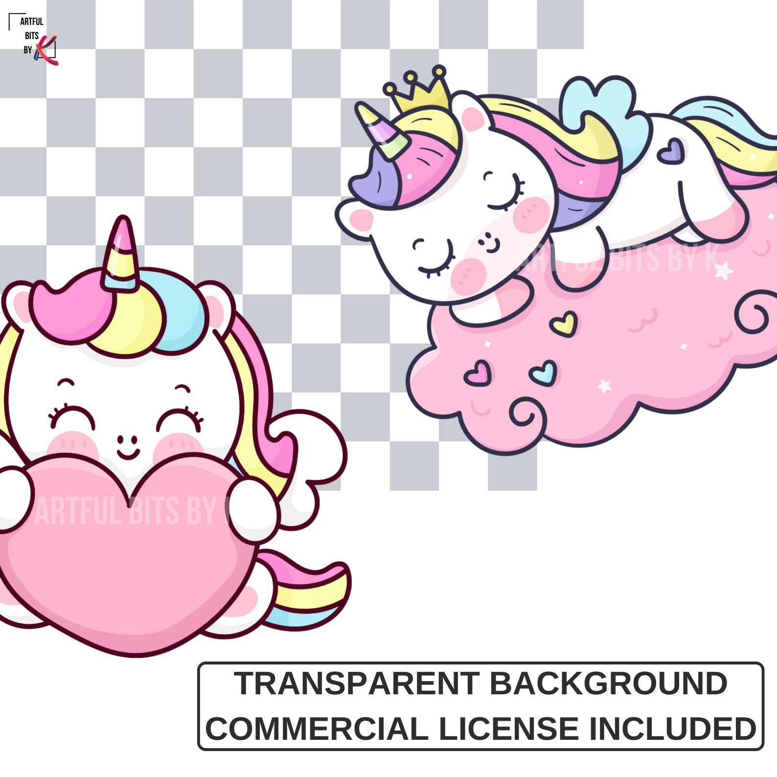 22 PNG Kawaii Unicorn Cute Clipart Kawaii Unicorn Clipart - Etsy