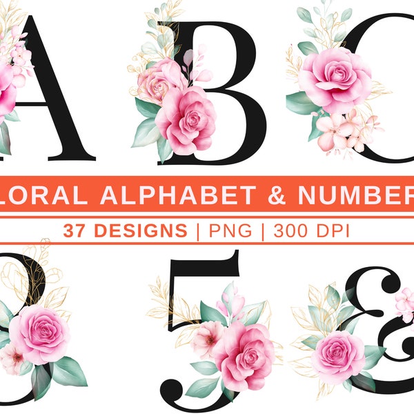 Floral Alphabet - Etsy
