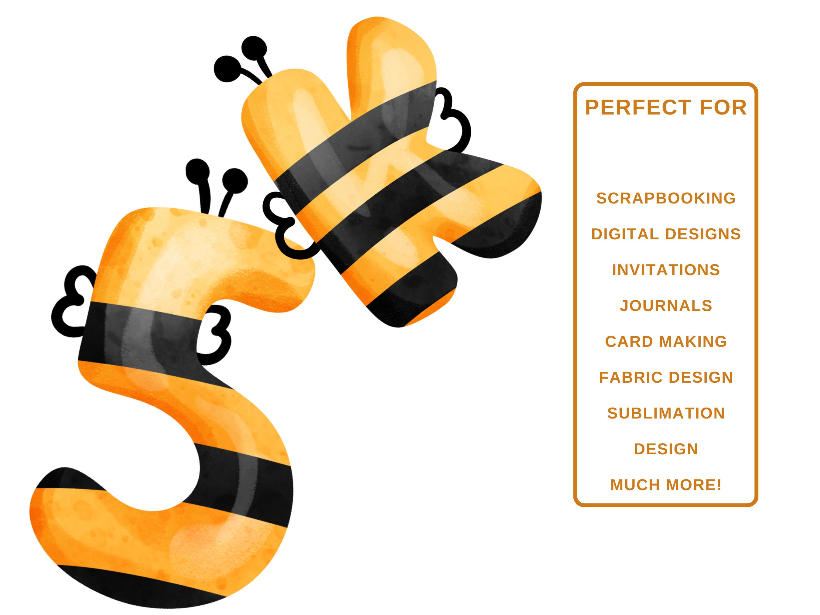 Little Bee Alphabets and Numbers Honey Bee Alphabet Bee - Etsy