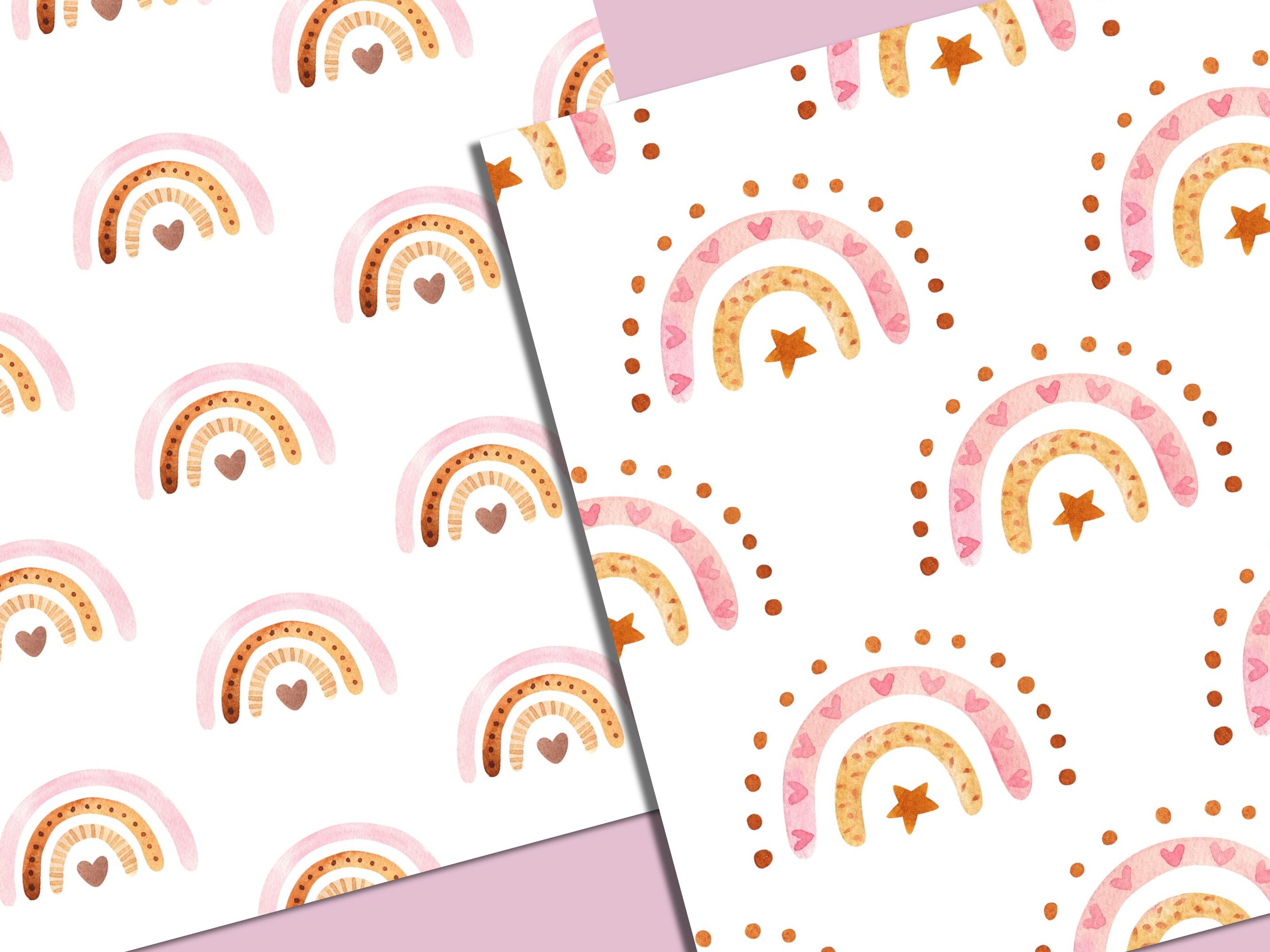 Boho Rainbow Digital Paper 10 Seamless Background BOHO - Etsy