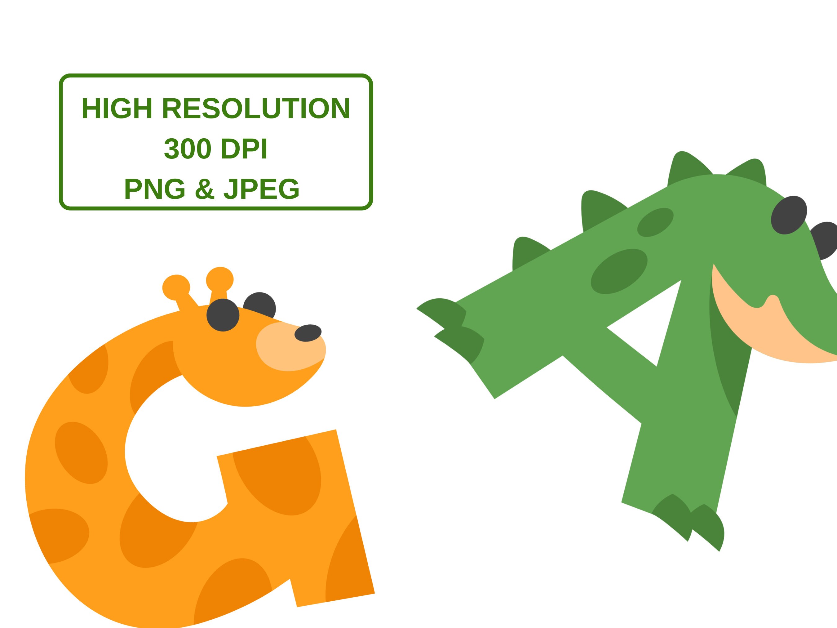 Cute Animals Alphabets and Numbers Clipart Set Animals - Etsy