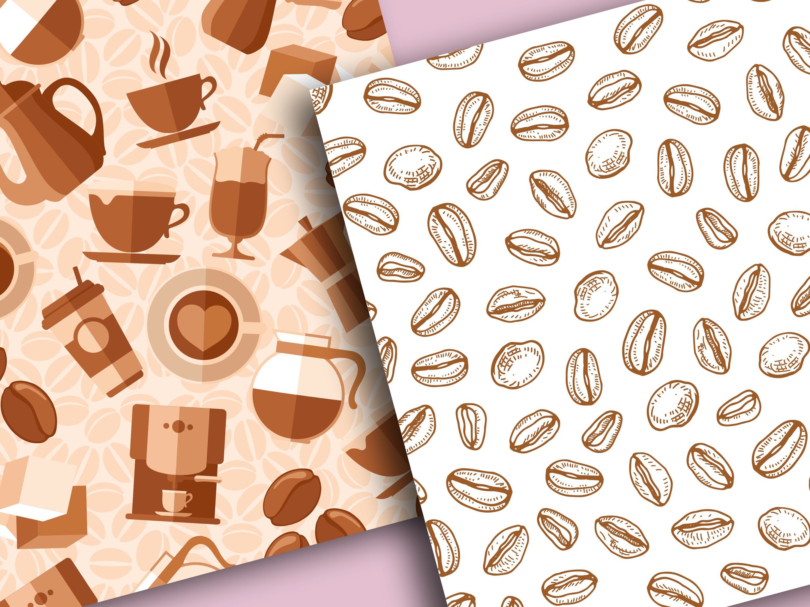 Coffee Lover Digital Paper Pack Coffee Digital - Etsy