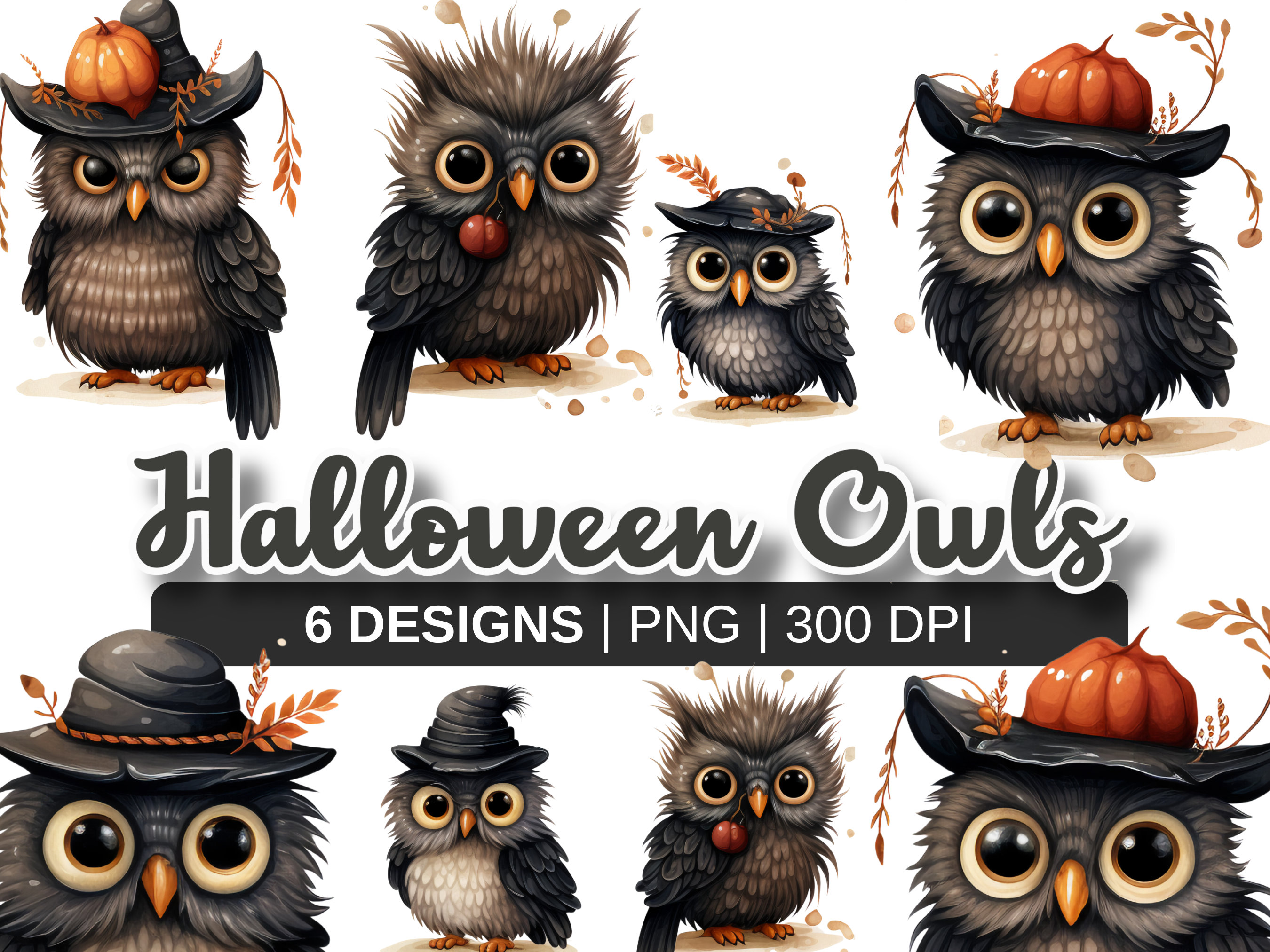 Cute Halloween Owl Clip Art