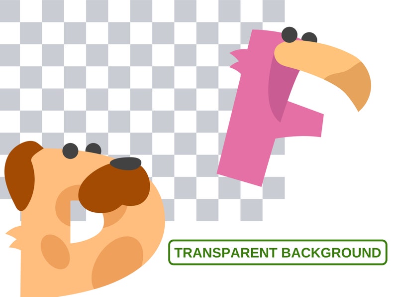 Cute Animals Alphabets and Numbers Clipart Set Animals - Etsy