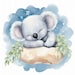 Watercolor Koala Clipart, Dreamy Sleepy Cute Koala Baby Nursery Wall ...