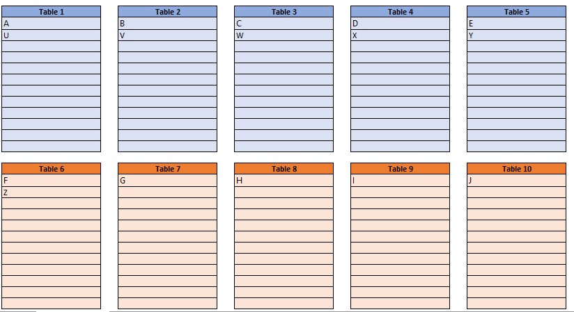 Event Seating Chart Template - Etsy