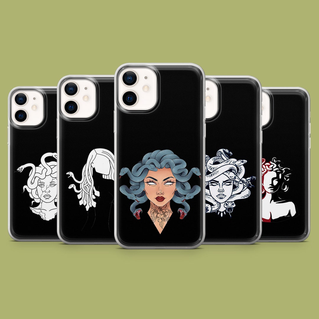 Medusa Phone Case Mythology Cover for iPhone 15, 14, 13, 12, 11, Xr ...