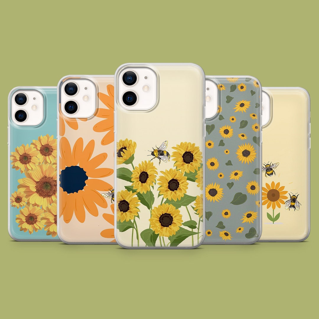 Sunflower Phone Case Blooms Cover for iPhone 15, 14, 13, 12, 11 ...