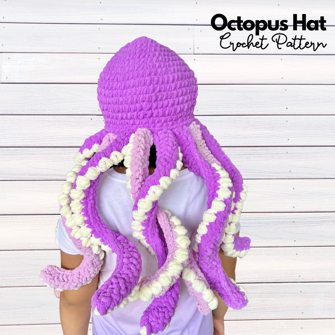 Octopus Hat Crochet Pattern Kids Adults Halloween Costume Crochet Sea ...
