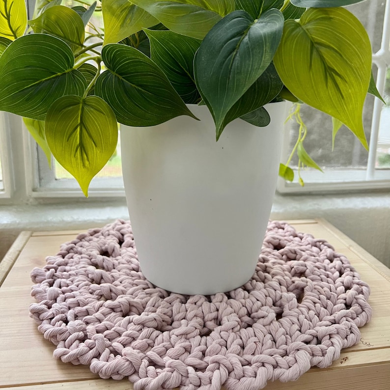 Beginner Friendly Crochet PDF Pattern Plant Mat /coaster/ Home Decor ...