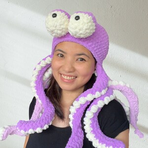 Octopus Hat Crochet Pattern Kids Adults Halloween Costume Crochet Sea ...