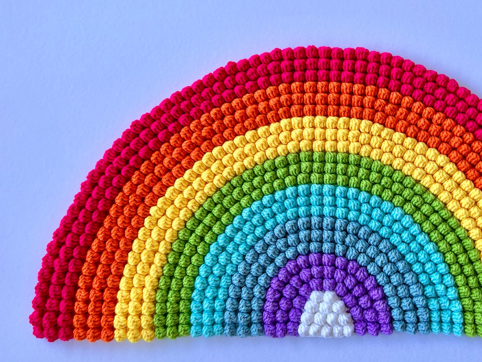 Crochet Pattern Rainbow Rug Mat Bath Mat Bathroom Rug Welcome Rug ...