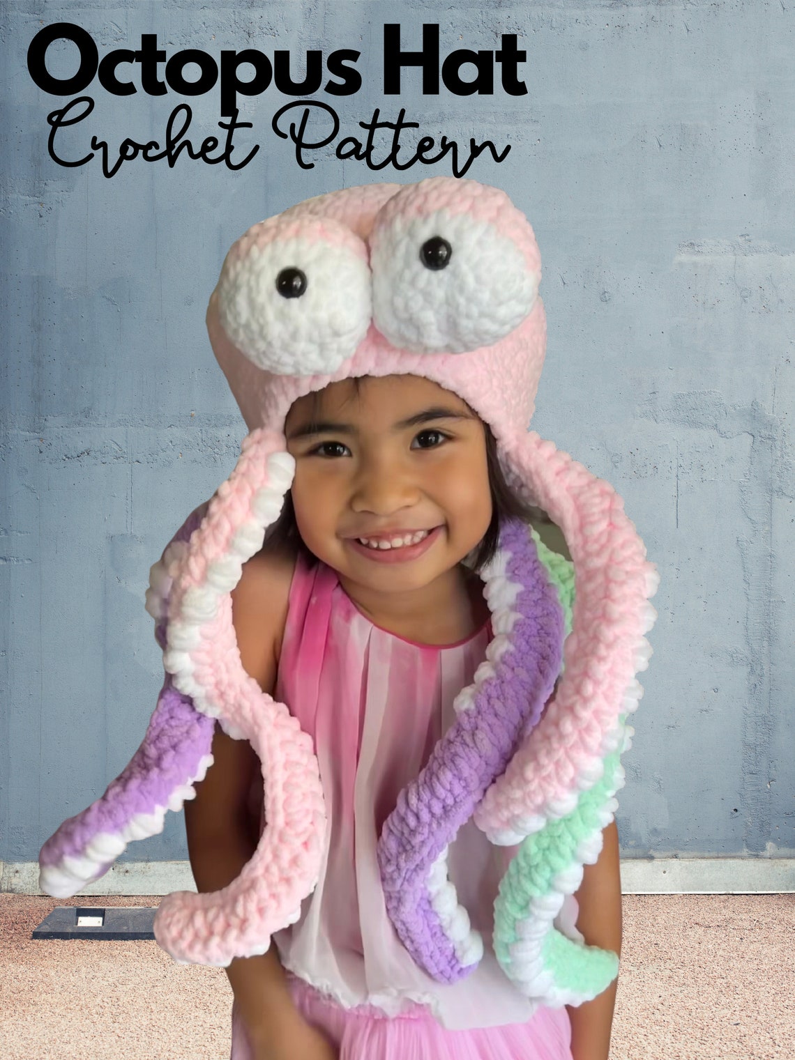 Octopus Hat Crochet Pattern Kids Adults Halloween Costume Crochet Sea ...