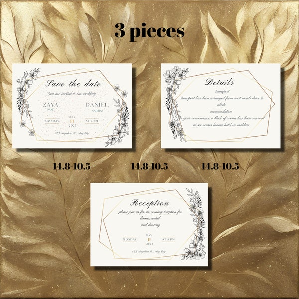 Glamorous Wedding Invitations - Etsy