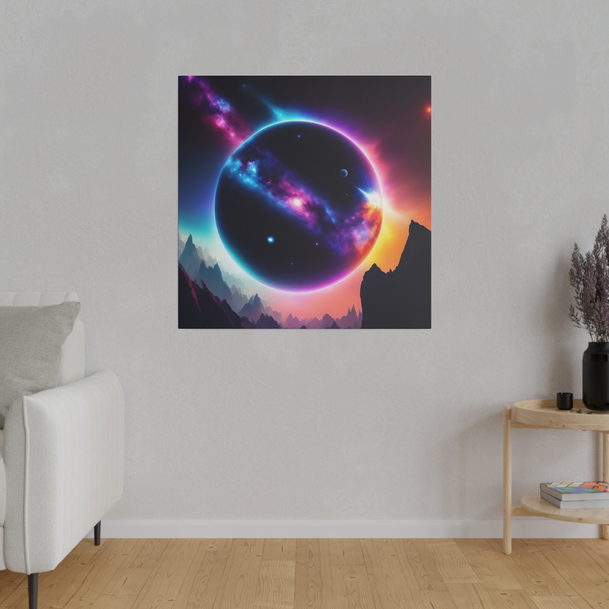 Starry Dreamscape: AI Art Generated Galaxy Matte Canvas - Etsy