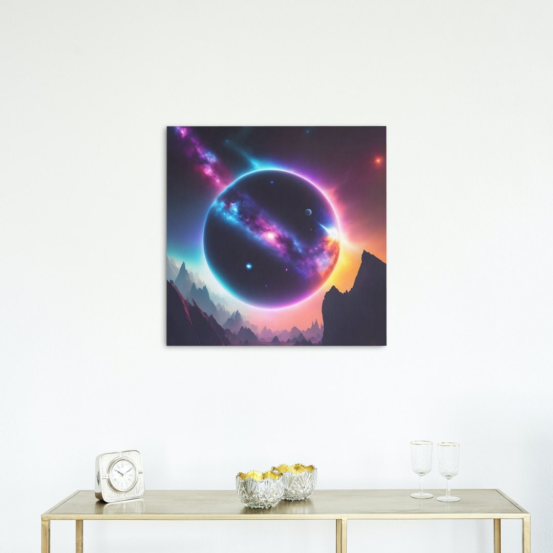 Starry Dreamscape: AI Art Generated Galaxy Matte Canvas - Etsy