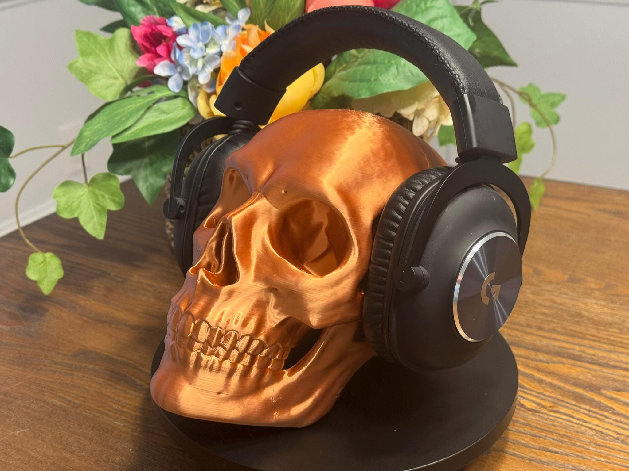 3D Printed Human Skull / Human Skull Headset Headphone Stand - Etsy