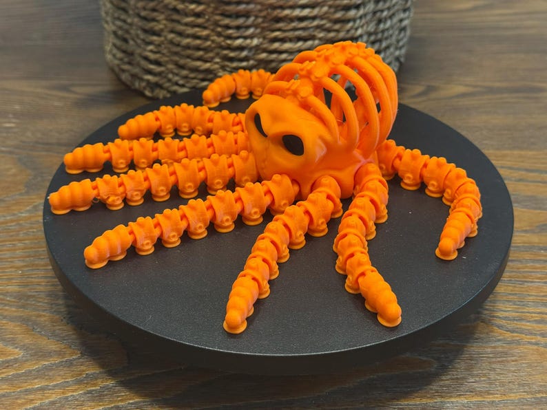 3D Printed Articulated Skeleton Octopus – Macabre Sea Creature Decor - Etsy
