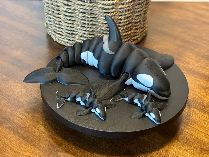 3D Printed Articulated Orca Whale Model – Realistic Poseable Ocean ...