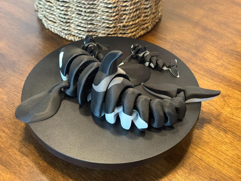 3D Printed Articulated Orca Whale Model – Realistic Poseable Ocean ...