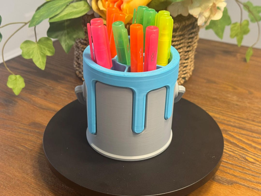 3D Printed Drippy Bucket Pencil / Pen Holder / Drippy Bucket Pen Pencil ...