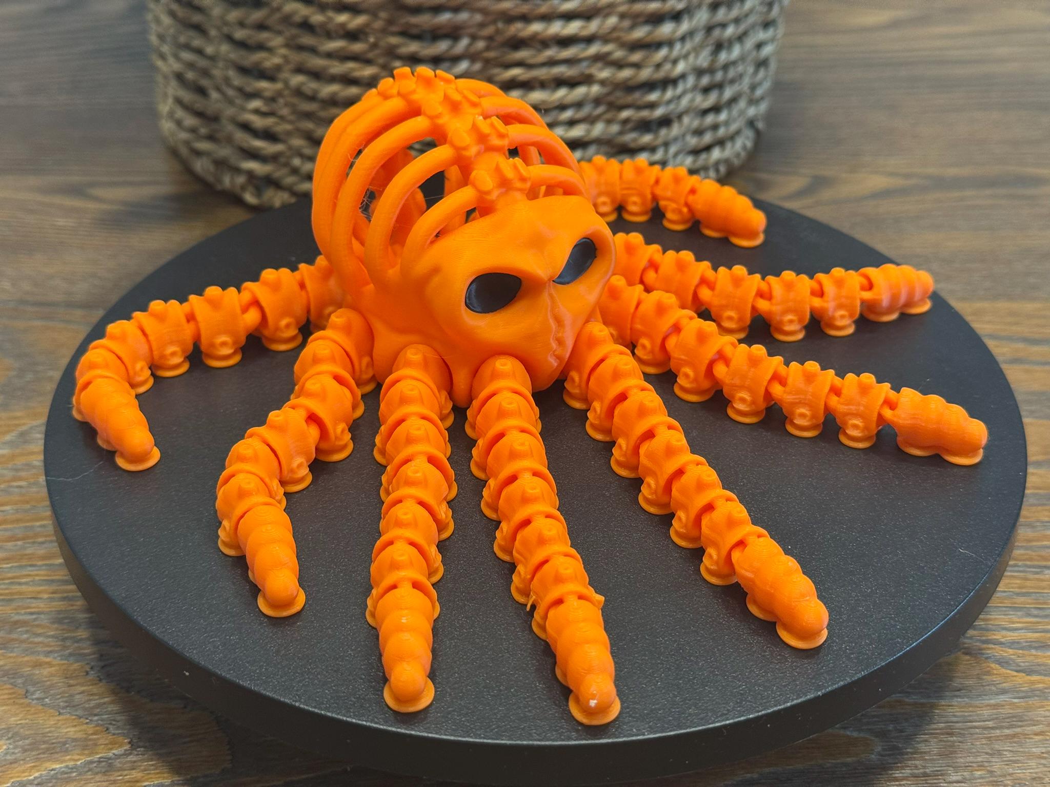 3D Printed Articulated Skeleton Octopus – Macabre Sea Creature Decor - Etsy