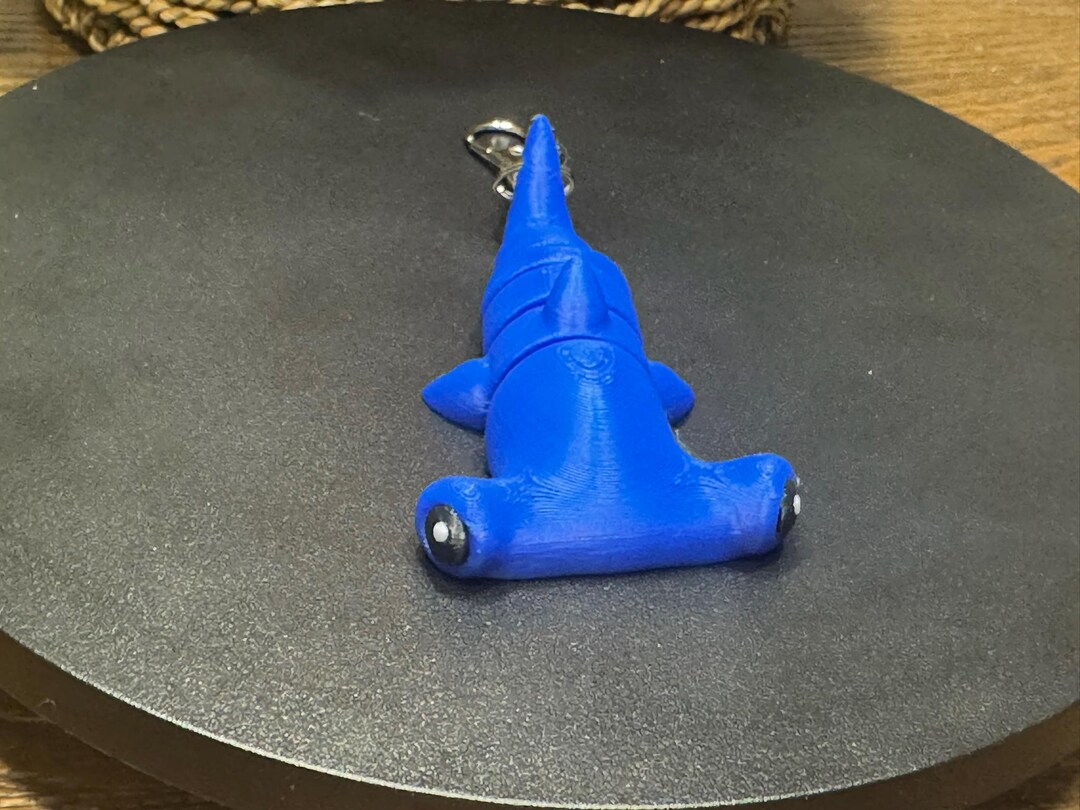 3D Printed Articulated Hammerhead Shark Key Chain - Etsy