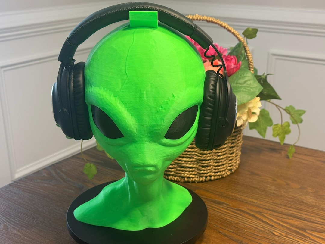 3D Printed Alien Headset Stand / Alien Headset Stand / Alien Headphone ...