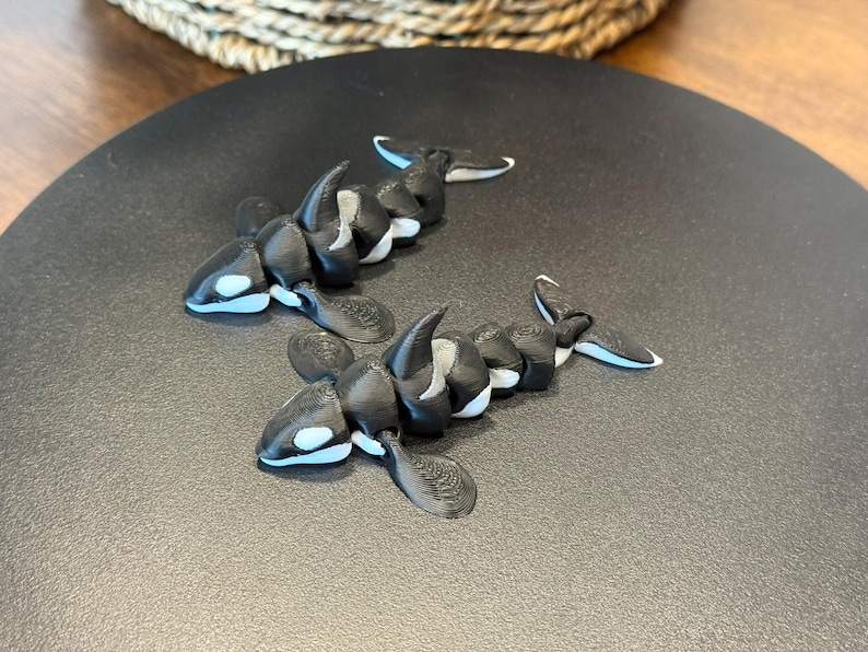 3D Printed Articulated Orca Whale Model – Realistic Poseable Ocean ...