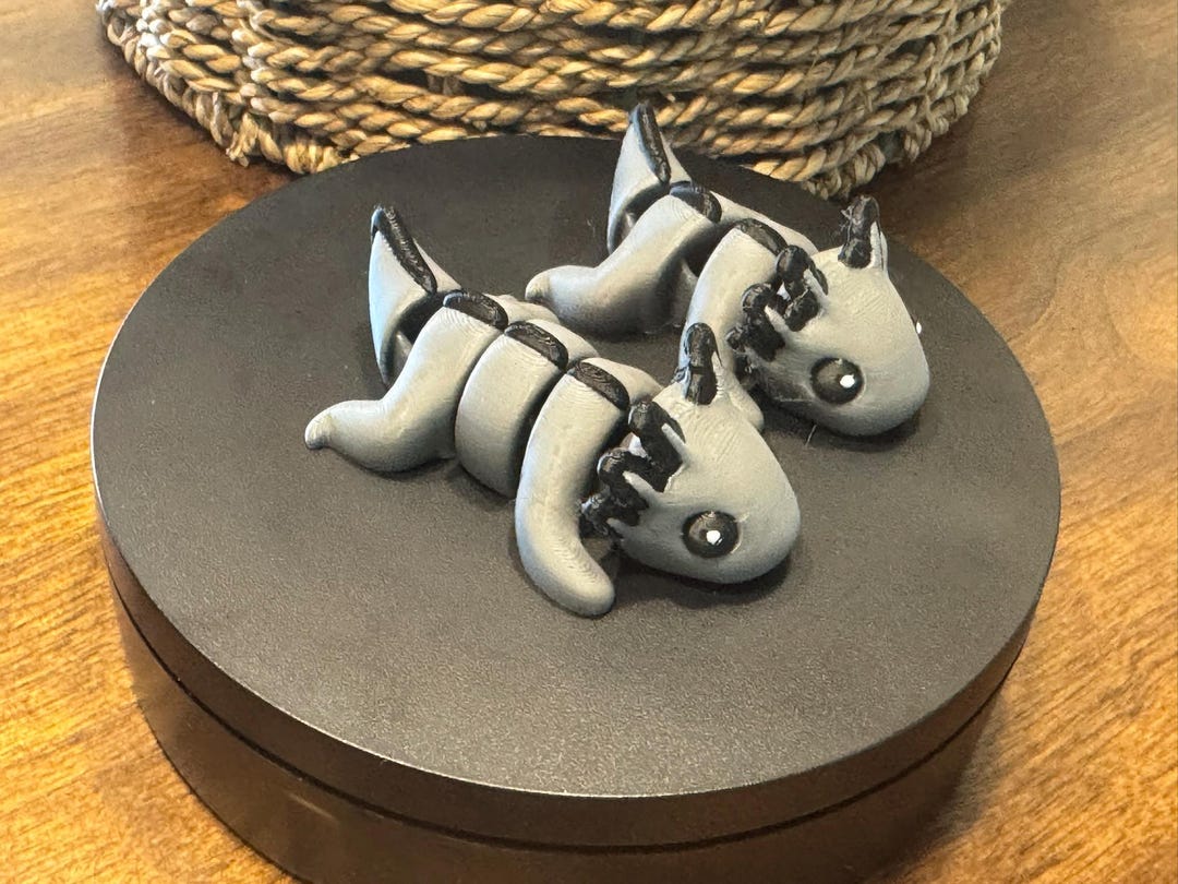 3D Printed Articulated Axolotl Tadpole: Fun Desk Decor - Etsy