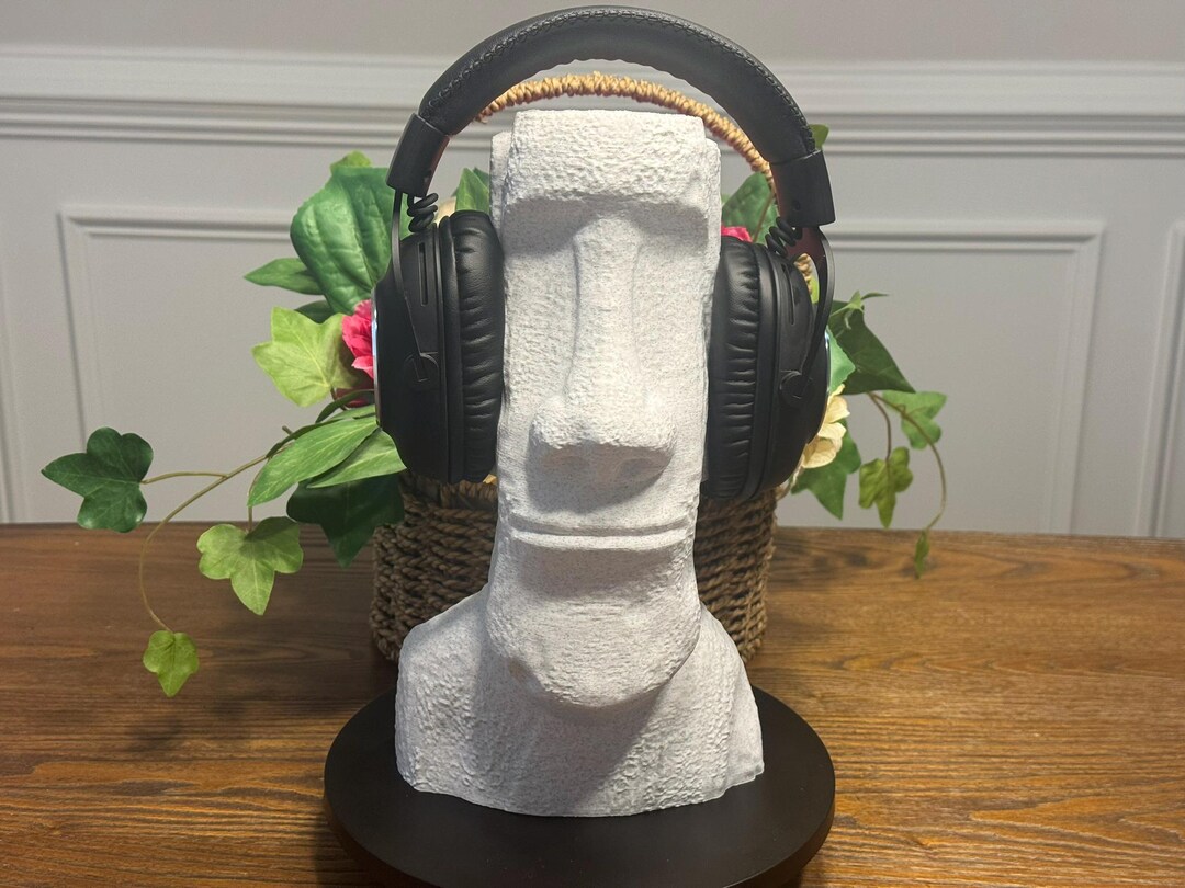 3D Printed Moai Statue /moai Headphone Headset Stand / Moai Statue ...