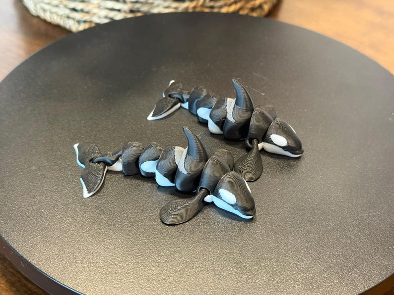3D Printed Articulated Orca Whale Model – Realistic Poseable Ocean ...