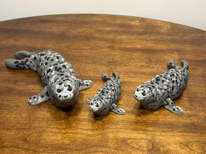 3D Printed Articulated Seal, Multicolor PLA, Eco-friendly Decor ...