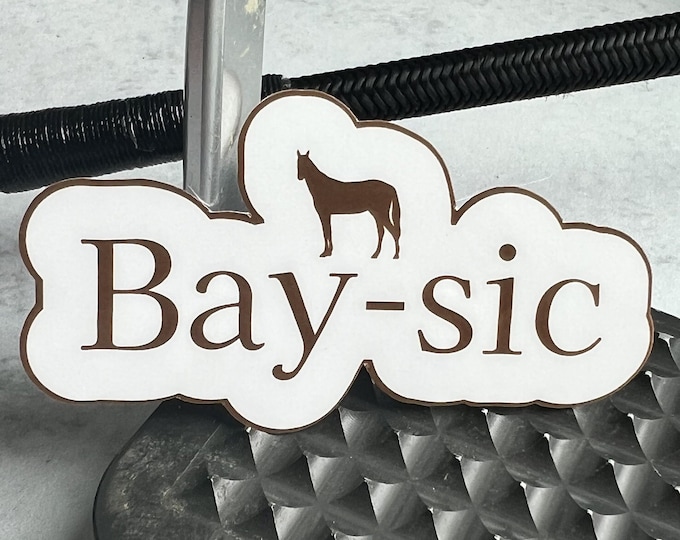 Bay-sic Sticker Equestrian Horse Sticker - Etsy