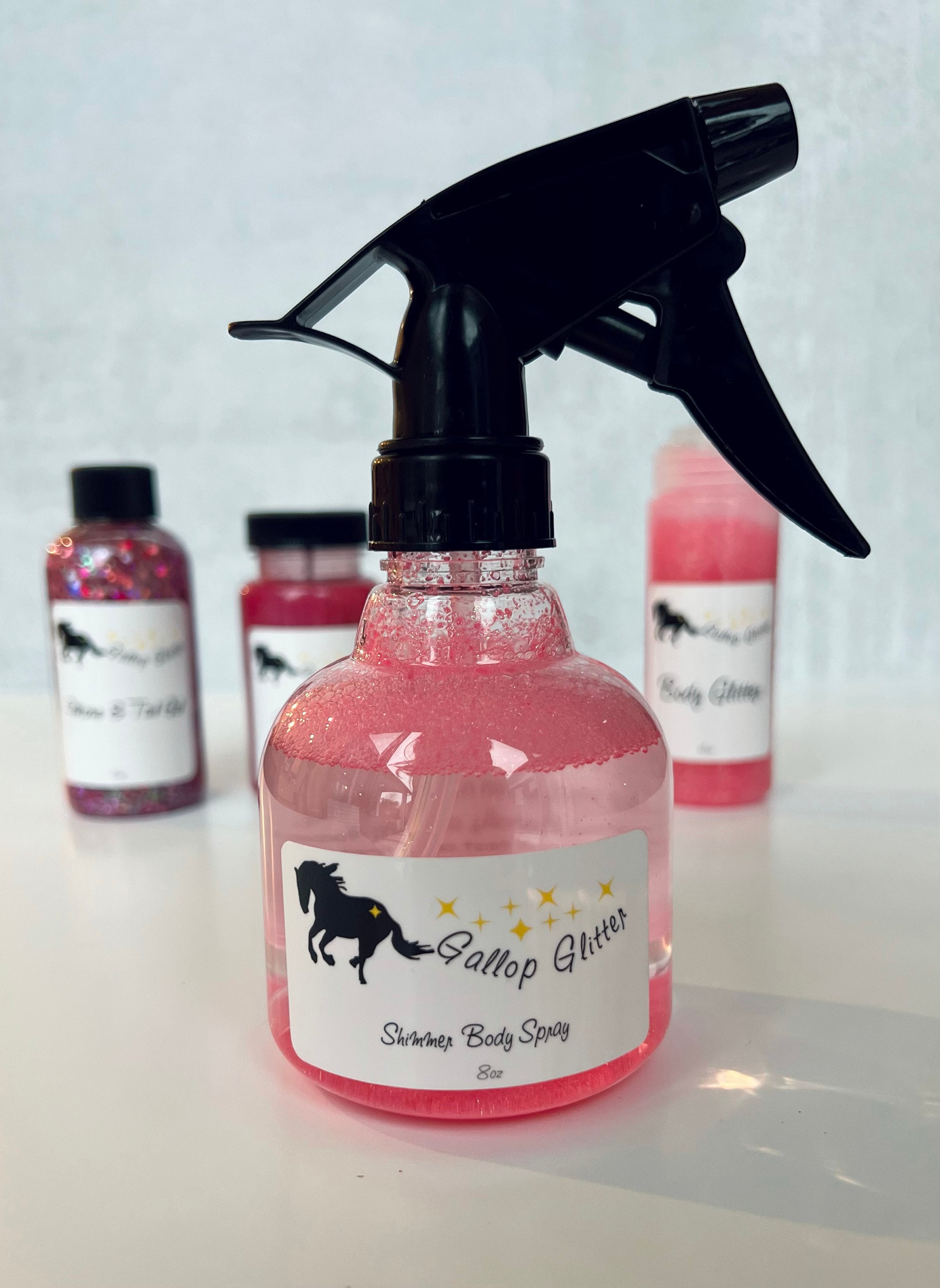 Gallop Glitter Pink Glitter Set of 4 Hoof Polish Body - Etsy