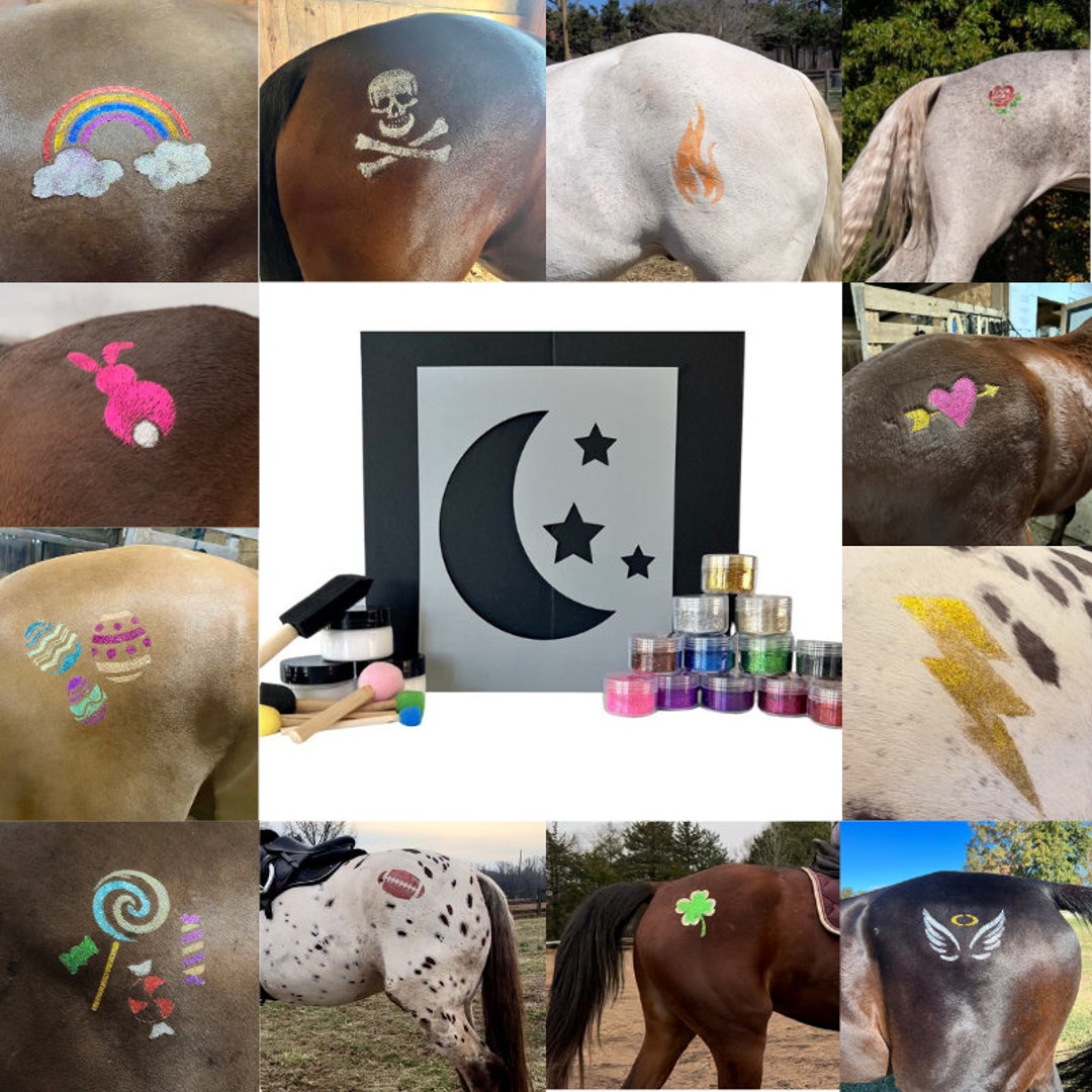 Gallop Glitter Glitter Stencil Kit for Horses - Equestrian Glitter ...