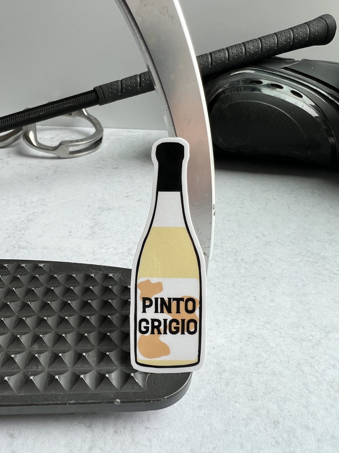 Pinto Grigio Sticker - Horse Wine Sticker - Etsy