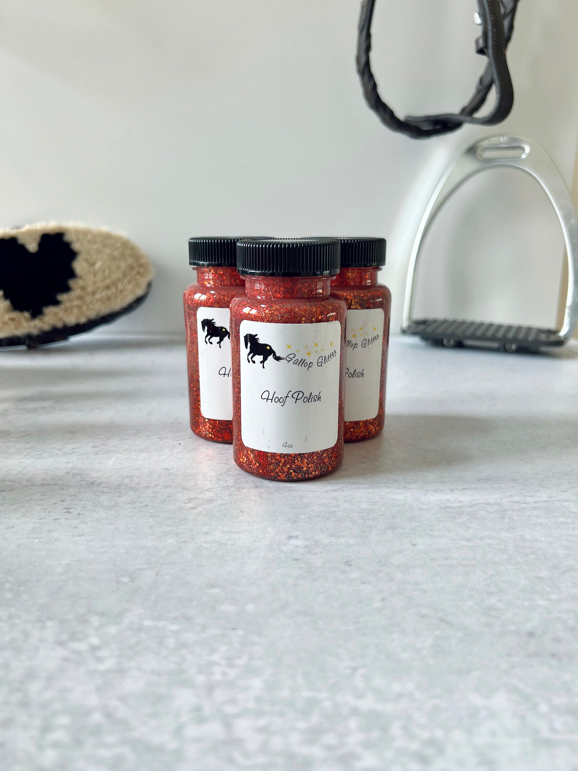 Gallop Glitter Hoof Polish in RED - Etsy