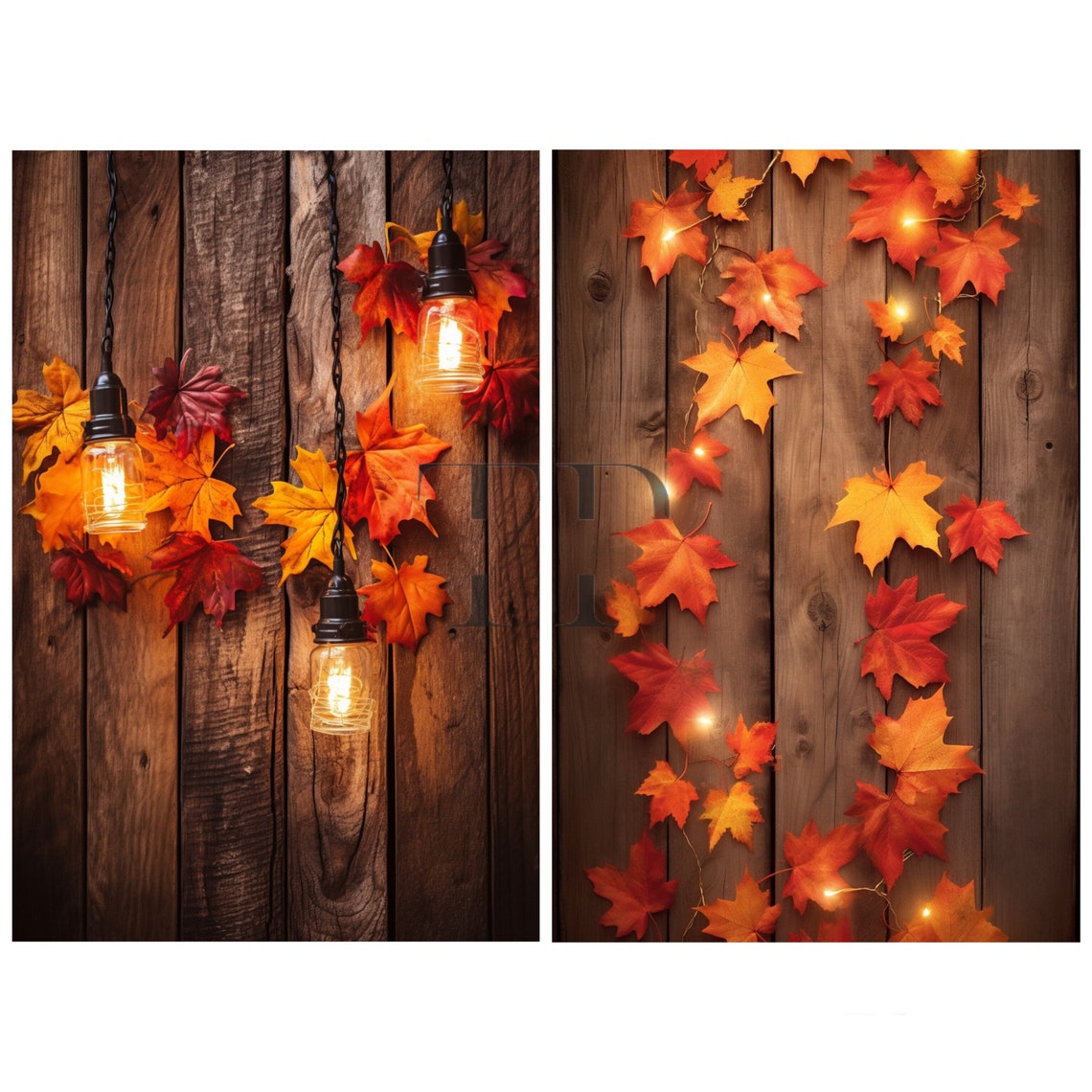 Fall Leaves Digital Backdrop - Autumn Photo Prop for Photographers ...