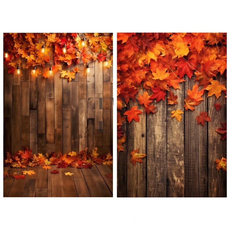 Fall Leaves Digital Backdrop - Autumn Photo Prop for Photographers ...