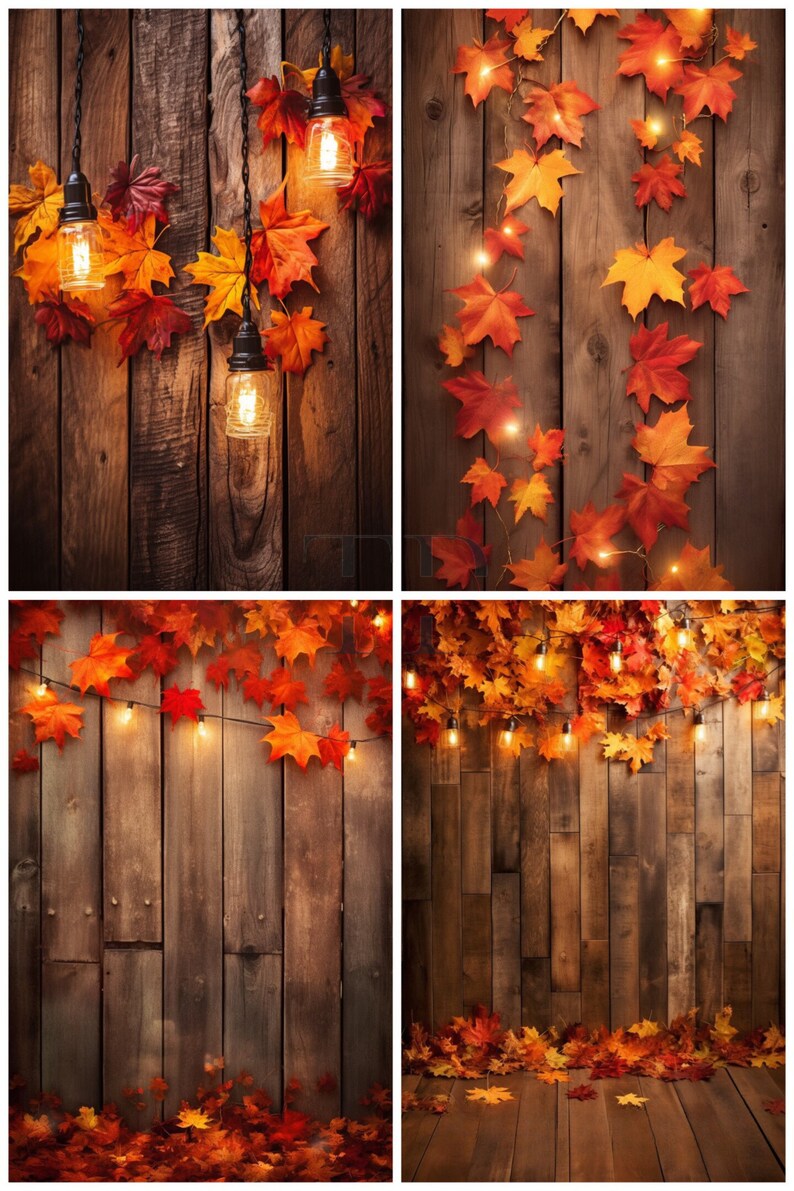 Fall Leaves Digital Backdrop - Autumn Photo Prop for Photographers ...