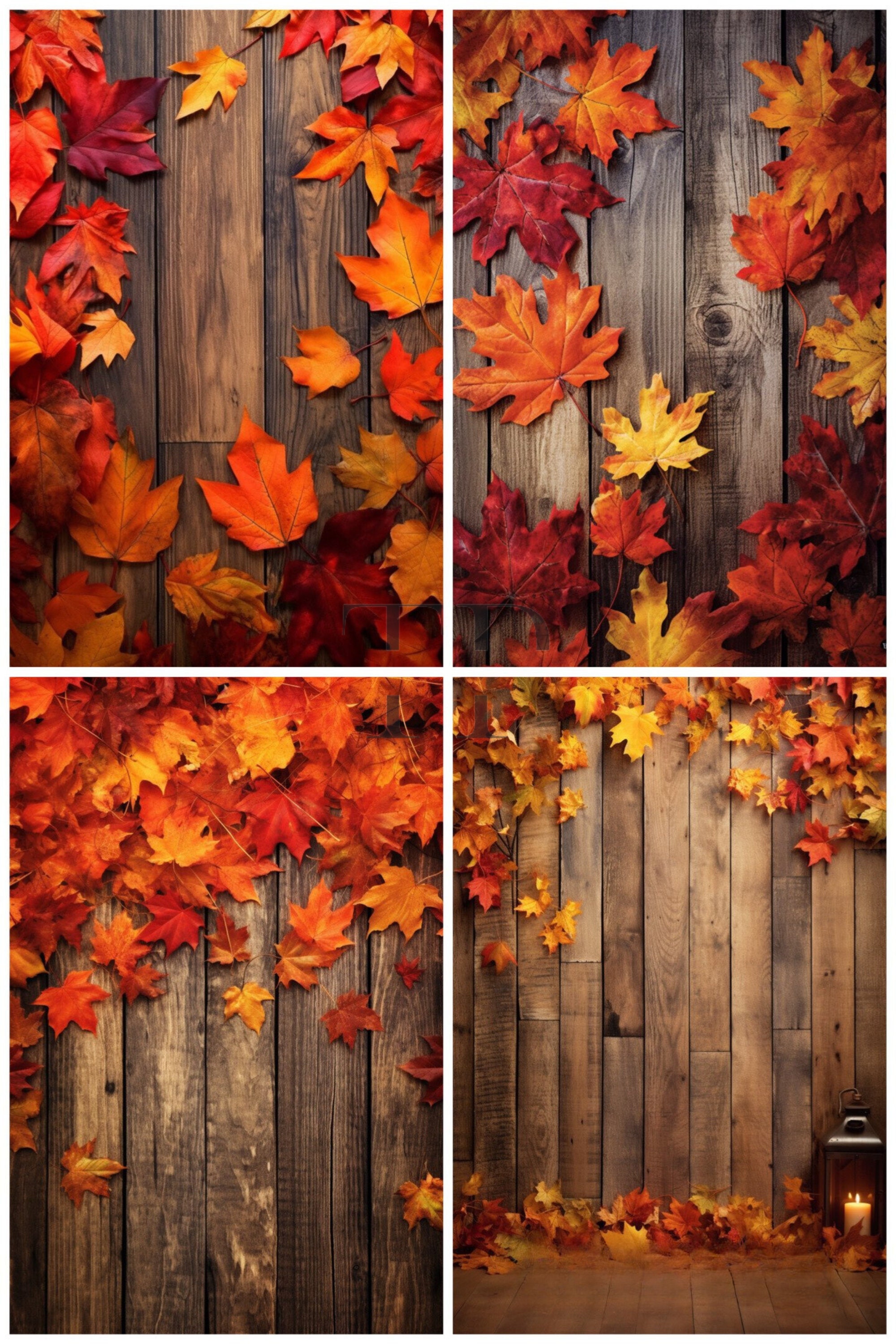 Fall Leaves Digital Backdrop - Autumn Photo Prop for Photographers ...