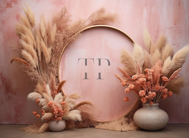 20 Rose Gold Boho Arch Digital Backdrops Maternity Photo - Etsy