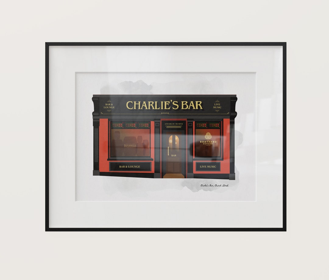 Charlies Bar - Enniskillen Co. Fermanagh - Illustrated Pub Artwork ...