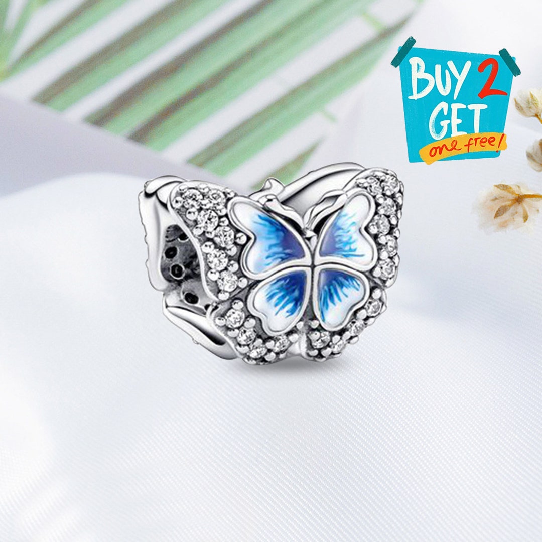 Authentic Pandora Blue Butterfly Charm S925 ALE Silver - Etsy